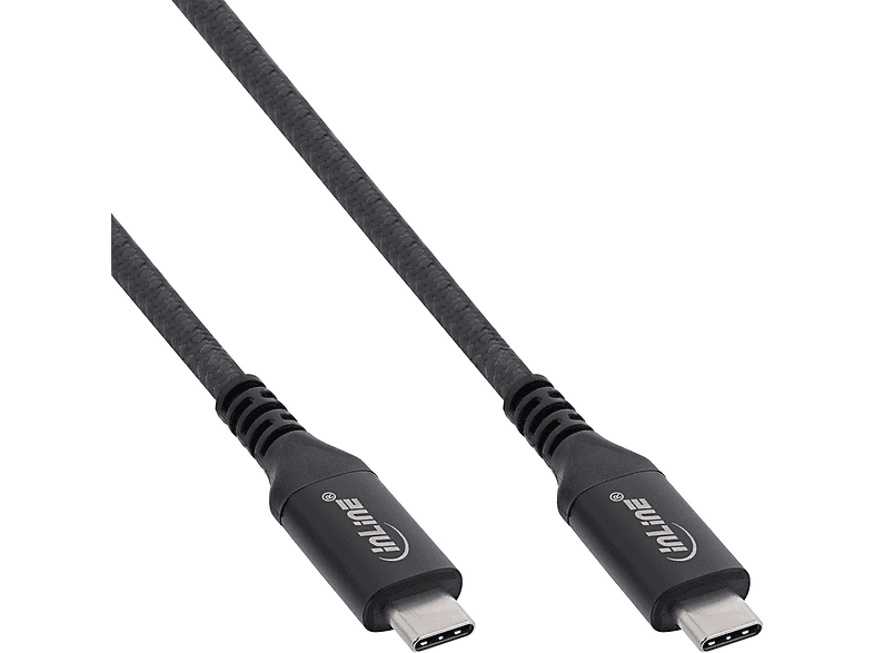 INLINE InLine® USB4 Kabel, USB-C Stecker/Stecker, 8K60Hz, schwarz, 1m ...