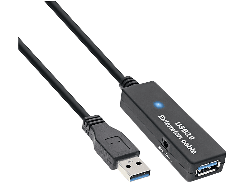 INLINE InLine® USB 3.2 Gen.1 Aktiv-Verlängerung, Stecker A an Buchse A ...