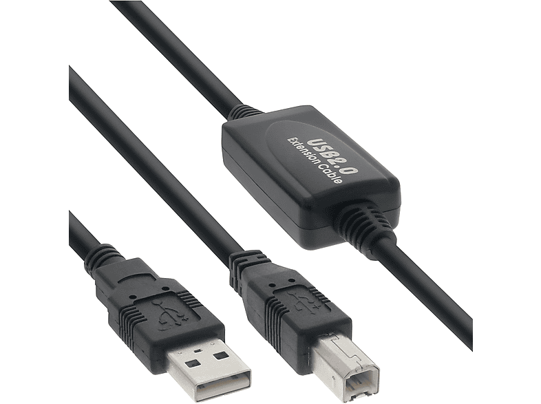 INLINE InLine® USB 2.0 Kabel, aktiv mit Signalverstärkung Repeater, A ...