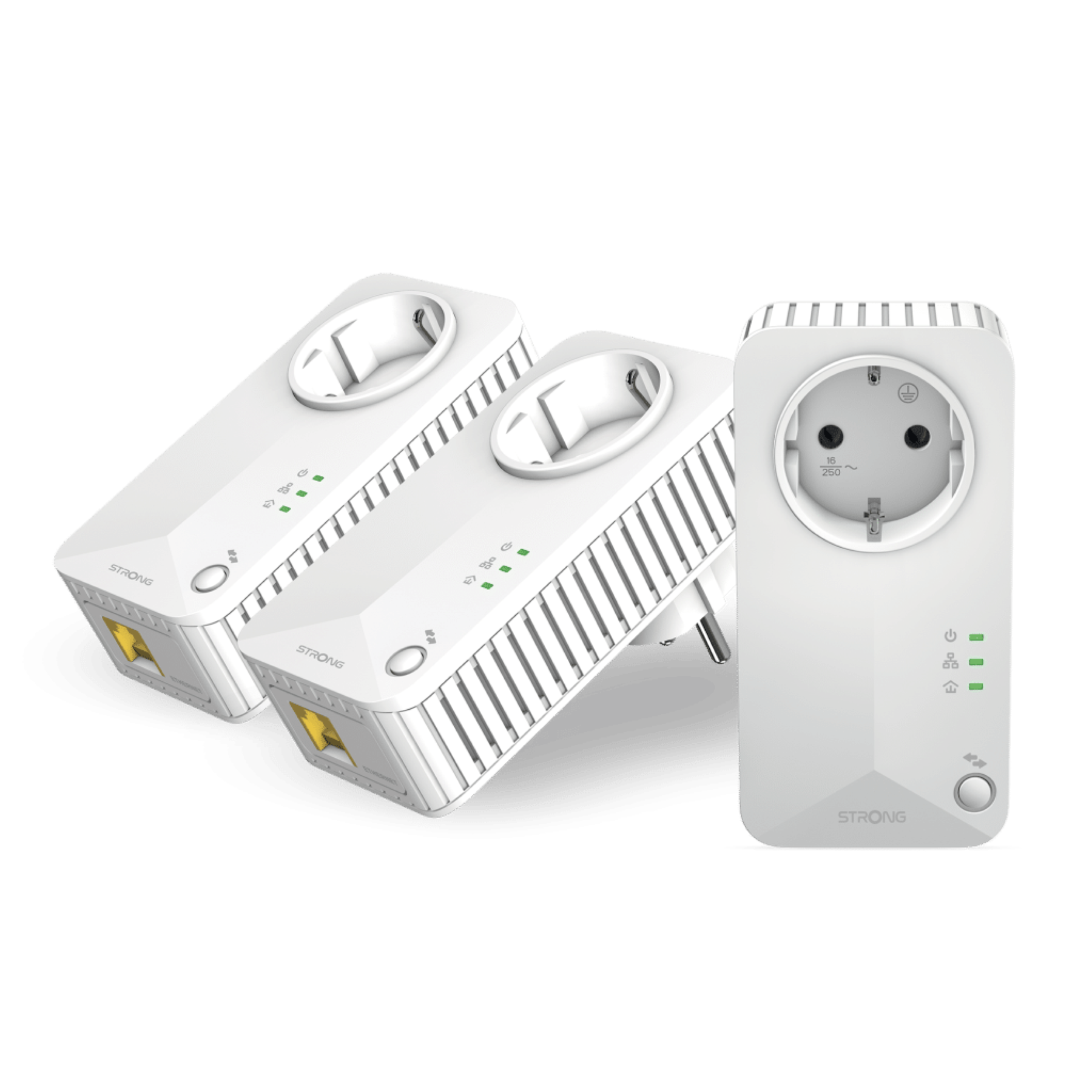 STRONG Powerline 600 Triple Pack EU V2 Powerline Adapter 10,100 Mbit/s ...