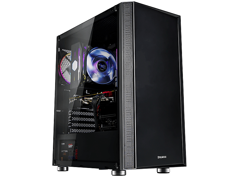 ZALMAN R2 Black PC Gehäuse, Schwarz | MediaMarkt