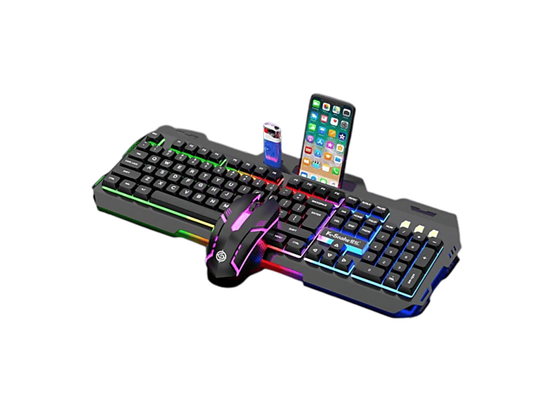 Pack Teclado + Ratón - Juego de teclado y ratón Juego USB con cable ...