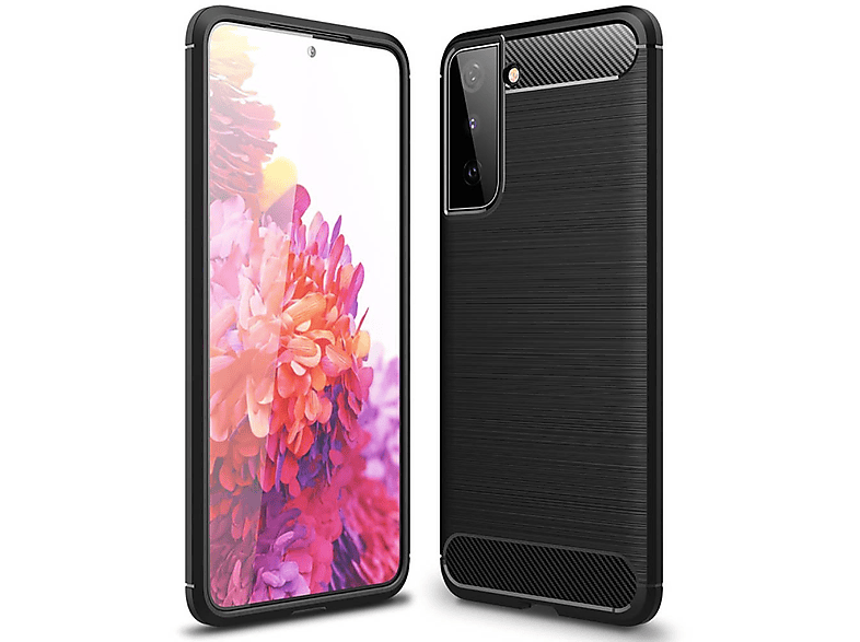 COFI Carbon-Look Case, Bumper, Samsung, Galaxy S21+, Schwarz | MediaMarkt