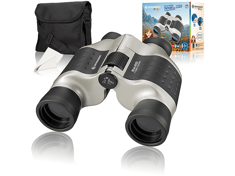 Prismáticos - BRESSER JUNIOR Hunter Porro 8x40, 40 mm, Gris | MediaMarkt