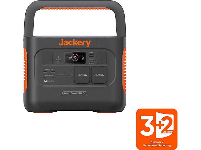 JACKERY Explorer 1000 Pro, 1002Wh Tragbare Powerstation Stromzeuger ...