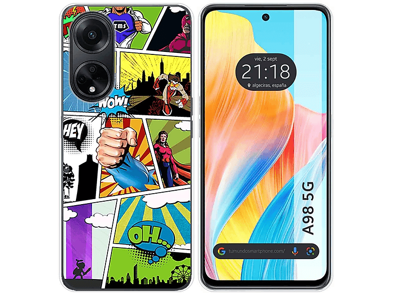 Funda móvil - TUMUNDOSMARTPHONE Oppo A98 5G, Compatible con Oppo Oppo ...