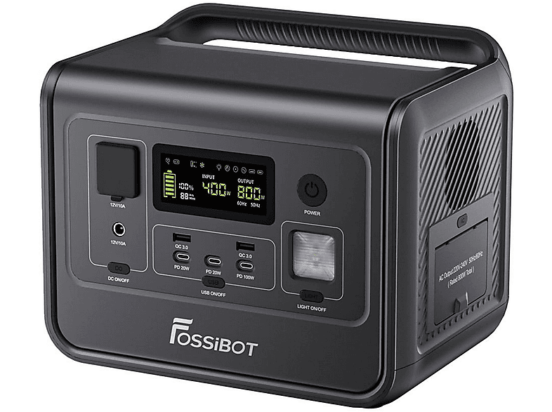 FOSSIBOT F800 Stromzeuger 512Wh Schwarz | MediaMarkt