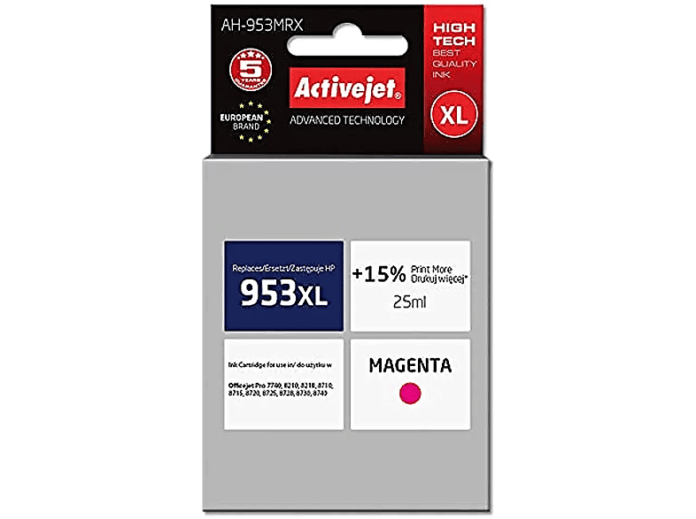 ACTIVEJET AH-953MRX Tintenpatrone Violett (F6U17AE) | MediaMarkt