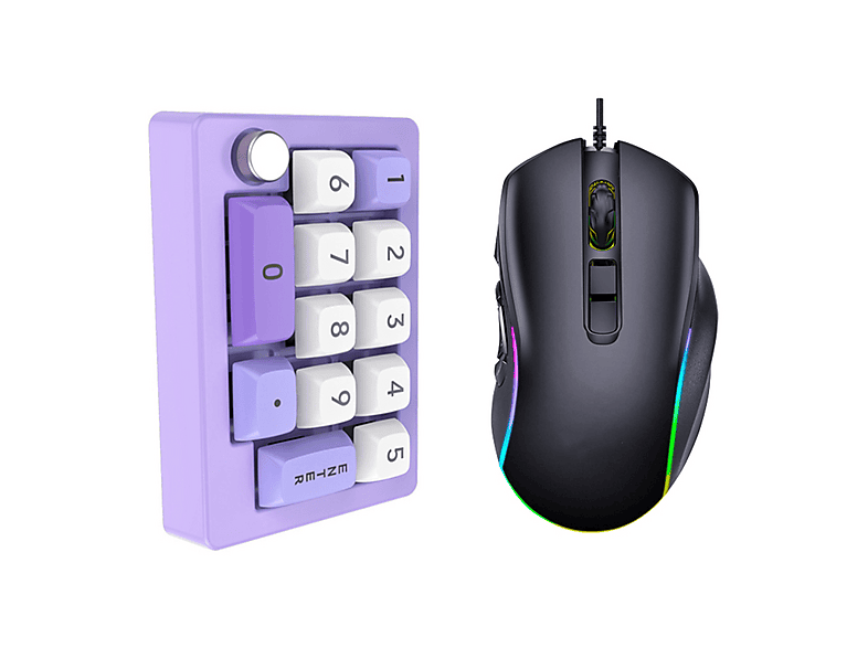 UWOT Gaming-Tastatur- und Maus-Set: 12 Lichteffekte Mechanische ...