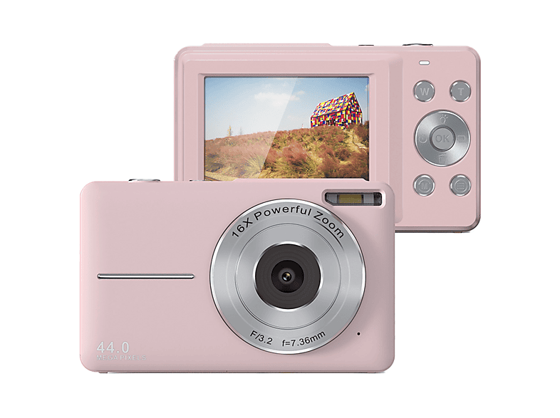 Cámara digital | KINSI DC403, 24 megapixel, Rosa | MediaMarkt