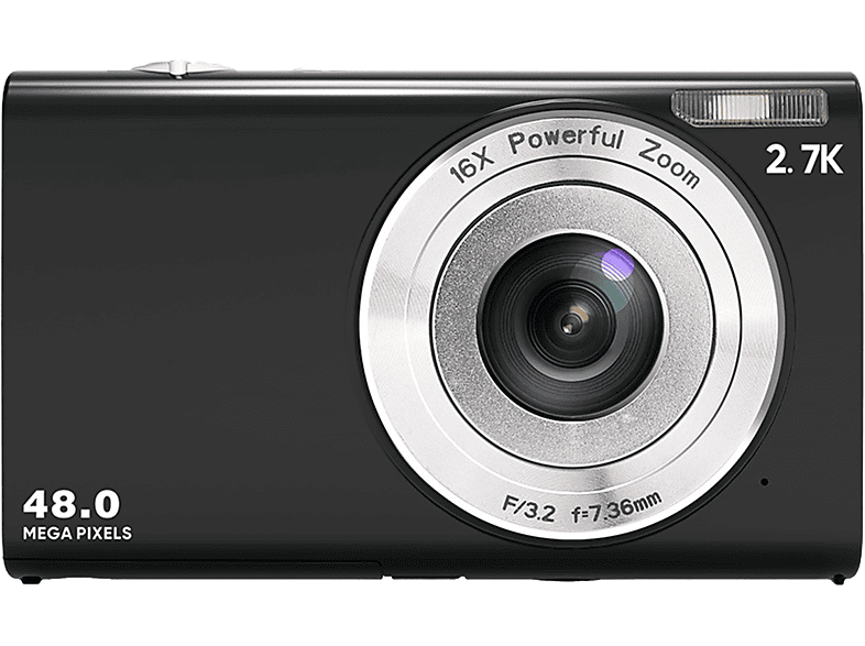 Cámara digital | KINSI DC402 2,88 pulg., 48 megapixel, Negro | MediaMarkt