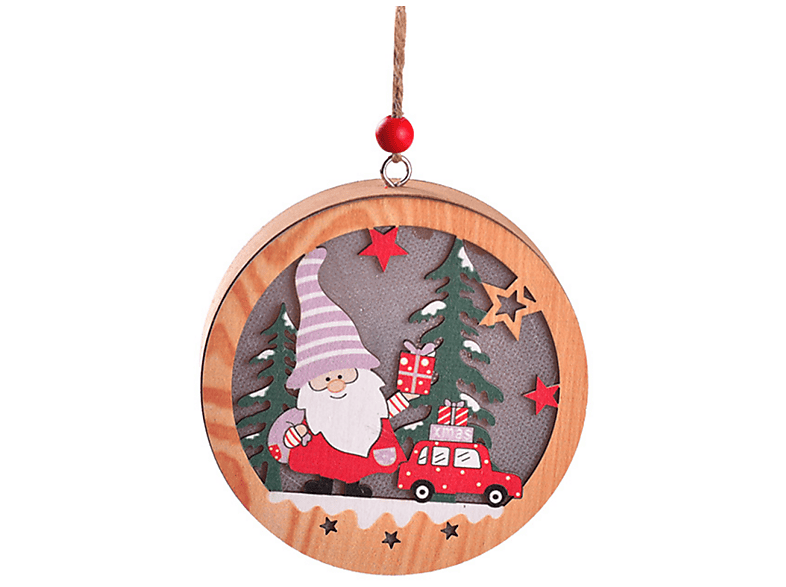 COZEVDNT Santa Claus Pendant - Wooden Christmas Ornament with Hanging ...