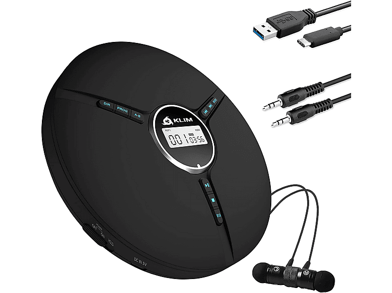 KLIM Discman CD Spieler Schwarz | MediaMarkt