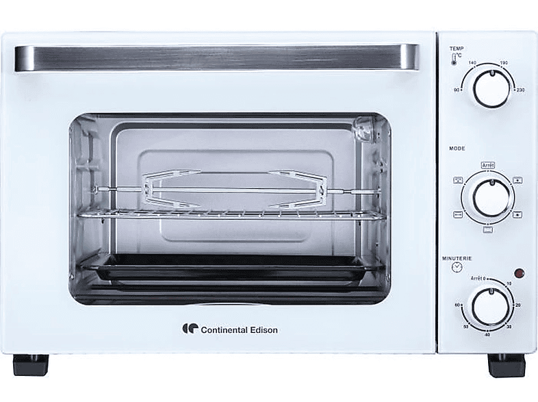 CONTINENTAL EDISON CEMF35W, Mini-Backofen (1500 Watt, 35 l Garraum-Volumen, Grillfunktion ...