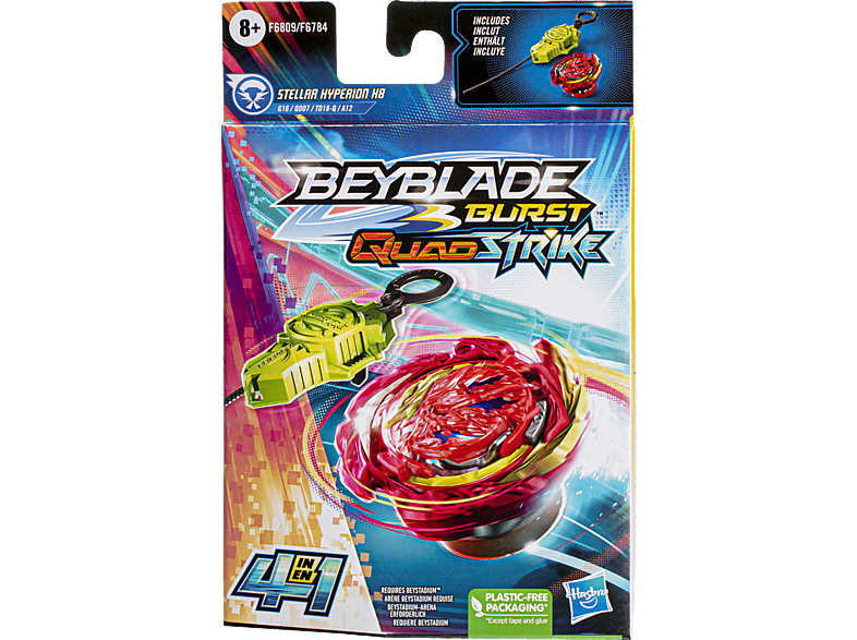 Figura | Beyblade Burst QuadStrike - Kit Inicial con top Stellar ...