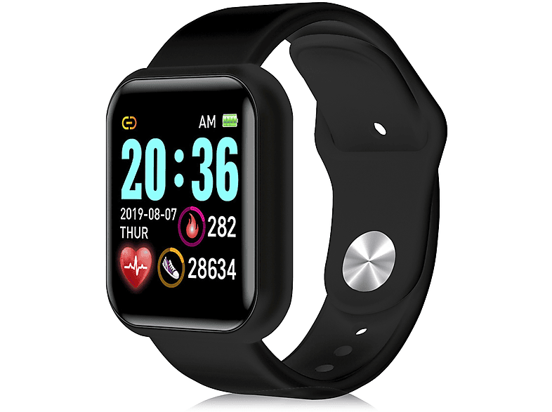 DAM ELECTRONICS DMAD0096C00 Smartwatch Silikon, Schwarz | MediaMarkt