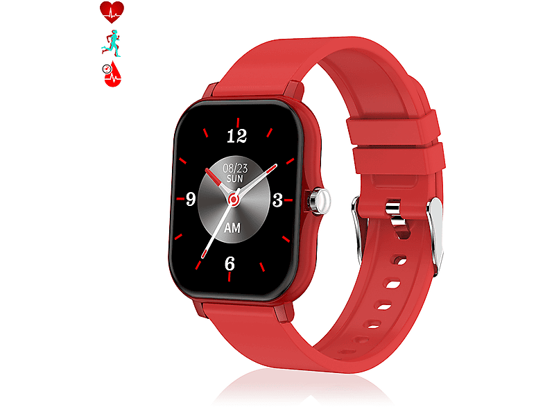 DAM ELECTRONICS DMAH0147C50 Smartwatch Silikon, Rot | SATURN