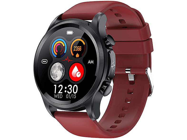 COZEVDNT 46,5 mm runder Touchscreen Smartwatch Metall Kieselgel, 260mm ...