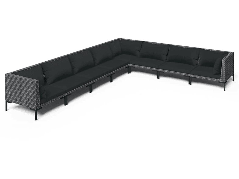 VIDAXL 3099848 Gartentisch- und Stuhlset, Schwarz | MediaMarkt