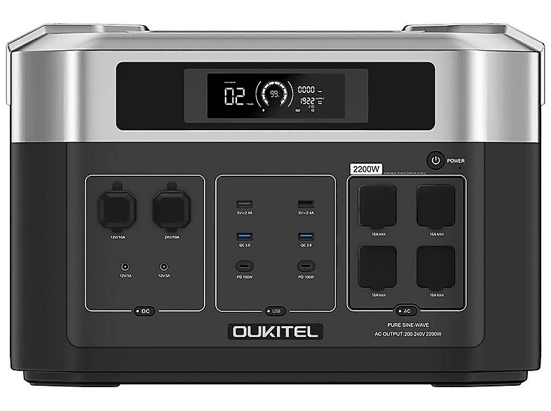 OUKITEL BP2000 Stromzeuger 640000mAh Schwarz | MediaMarkt