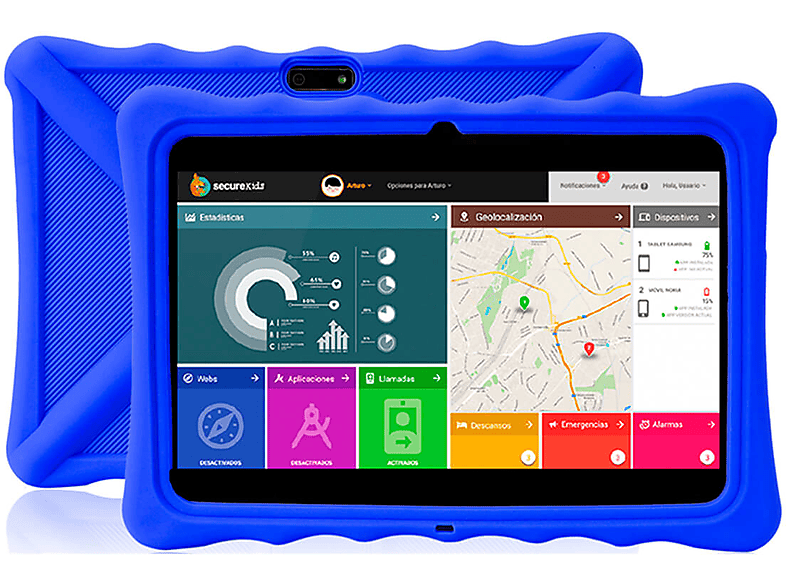 Tablet | SAVEFAMILY Evolution 10, Azul, 32 GB, 10,1 ", 2 GB RAM ...