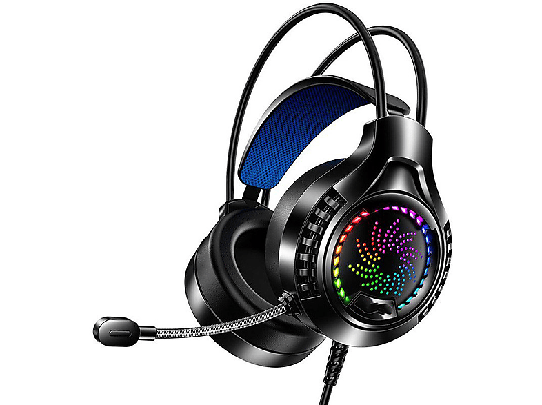 SYNTEK Headset Schwarz Headset Computer-Headset Verkabeltes leichtes ...