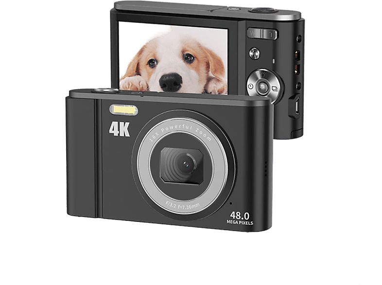 Fotocamera Digitale INF 48MP Zoom 16x Video 4K, 48 megapixel, Nero ...
