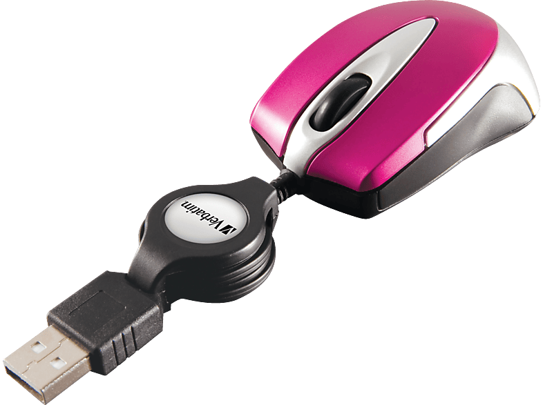 VERBATIM Go Mini optische Reisemaus Pink Maus, Hot Pink | MediaMarkt