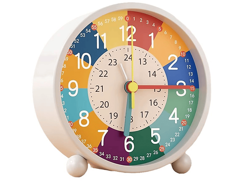 ENBAOXIN Early Learning Creative Small Alarm Clock | Colour Block ...