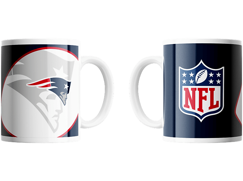 New England Patriots Classic Football Shadow Logo & NFL Shield 330ml ...