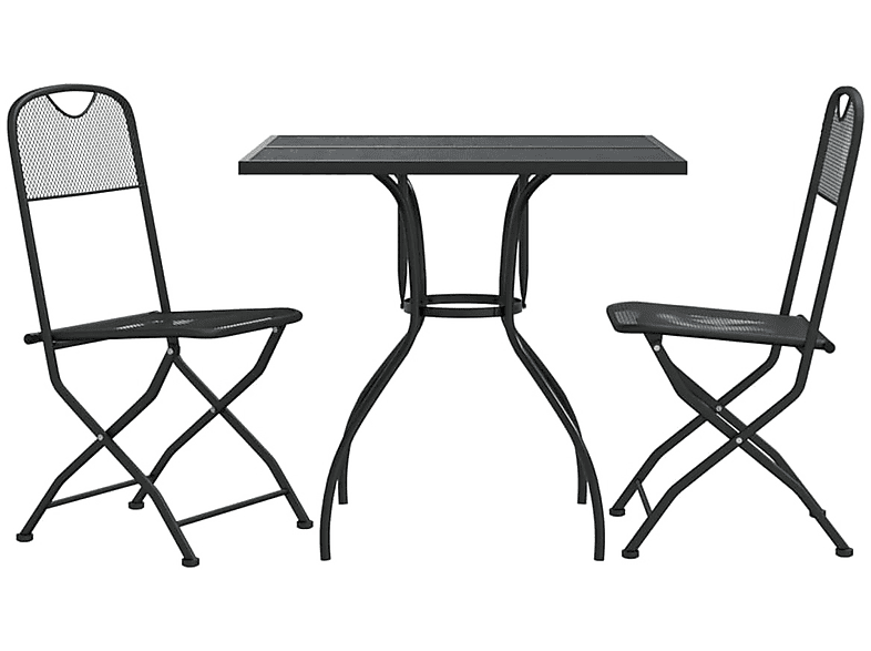 VIDAXL 3211809 Gartentisch- und Stuhlset, Grau | MediaMarkt