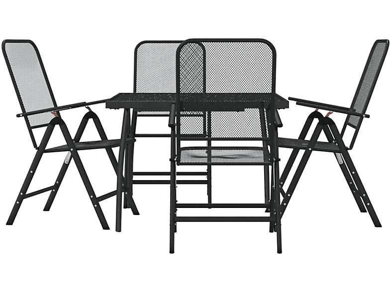 VIDAXL 3211819 Gartentisch- und Stuhlset, Grau | SATURN