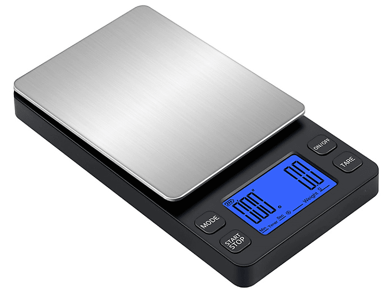 INF Mini-Digitalwaage Kaffeewaage wiederaufladbar 2 kg/0,1 g Waage (Max ...
