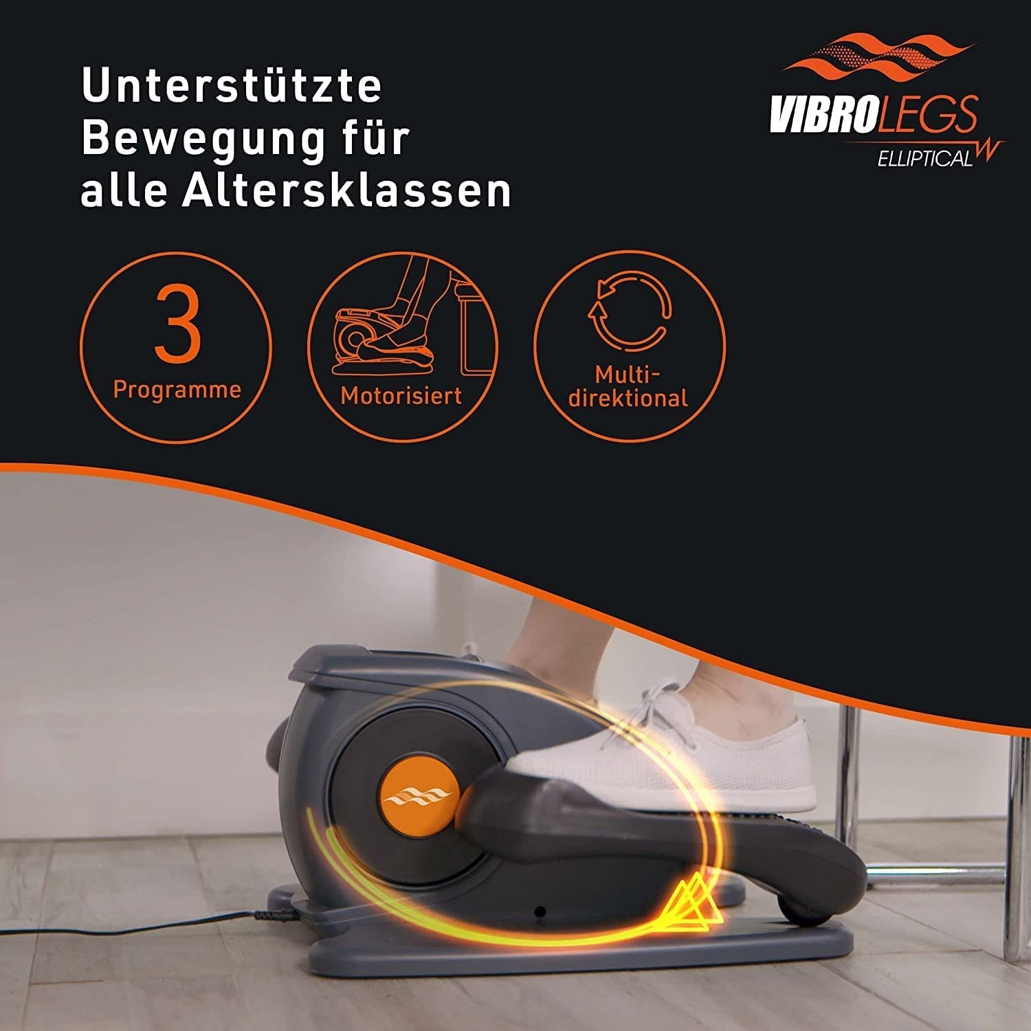 VIBRO SHAPER Vibro Legs Elliptical Ellipsentrainer, black | MediaMarkt