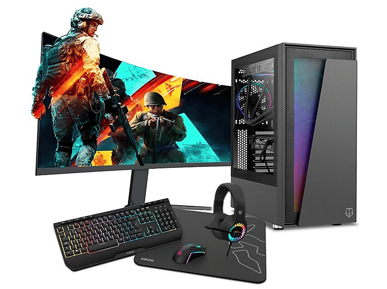 PC Gaming - Intel Core I3-12100F (4 núcleos de 3.3GHz y 8 hilos) PC ...