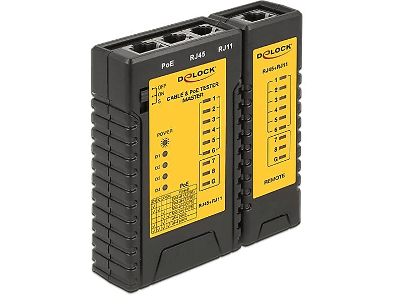 DELOCK Diverse 86107 Delock Netzwerk Tester RJ45 / RJ12 / PoE ...