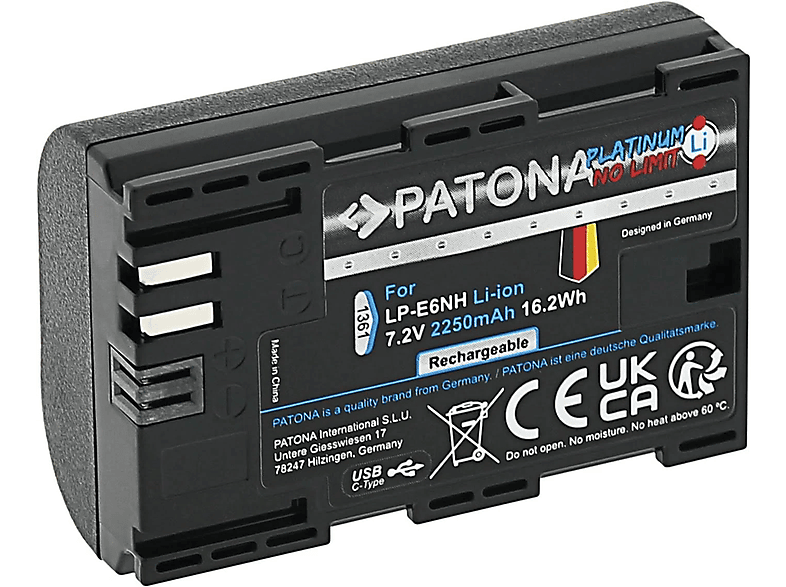 PATONA 1361 1 Lithium-Ionen Batterien erforderlich (enthalten). Akkus, 2250 mAh | MediaMarkt