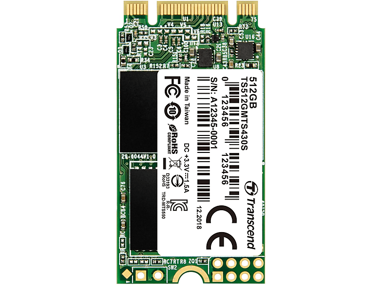 TRANSCEND TS512GMTS430S, 512 GB, SSD, 1,8 Zoll, intern | MediaMarkt
