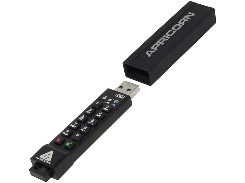 APRICORN ASK3-NX-8GB USB-Flash-Laufwerk (Schwarz, 8 GB) | SATURN