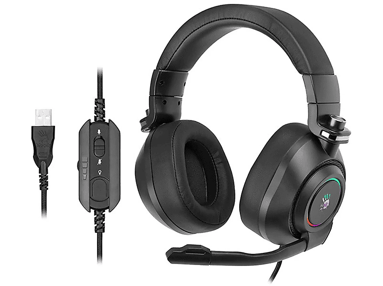 BLOODY G580 7.1 USB BLACK, Over-ear Gaming Headset Bluetooth Schwarz ...