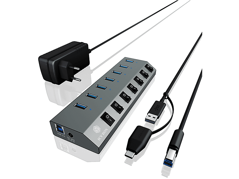 HUB USB ICY BOX IB-HUB1701-C3 | MediaWorld.it