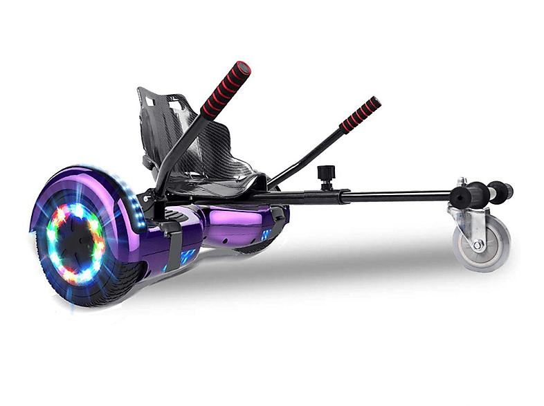 RCB Hoverboard mit Sitz Balance Board (6,5 Zoll, Lila und Kohlenschwarz ...