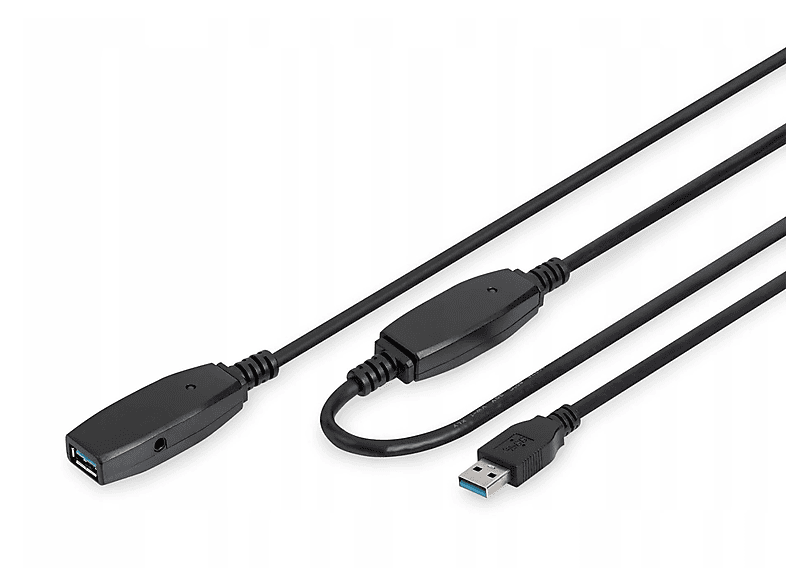 DIGITUS DA-73105, USB-Kabel, 10 Meter, Schwarz | MediaMarkt