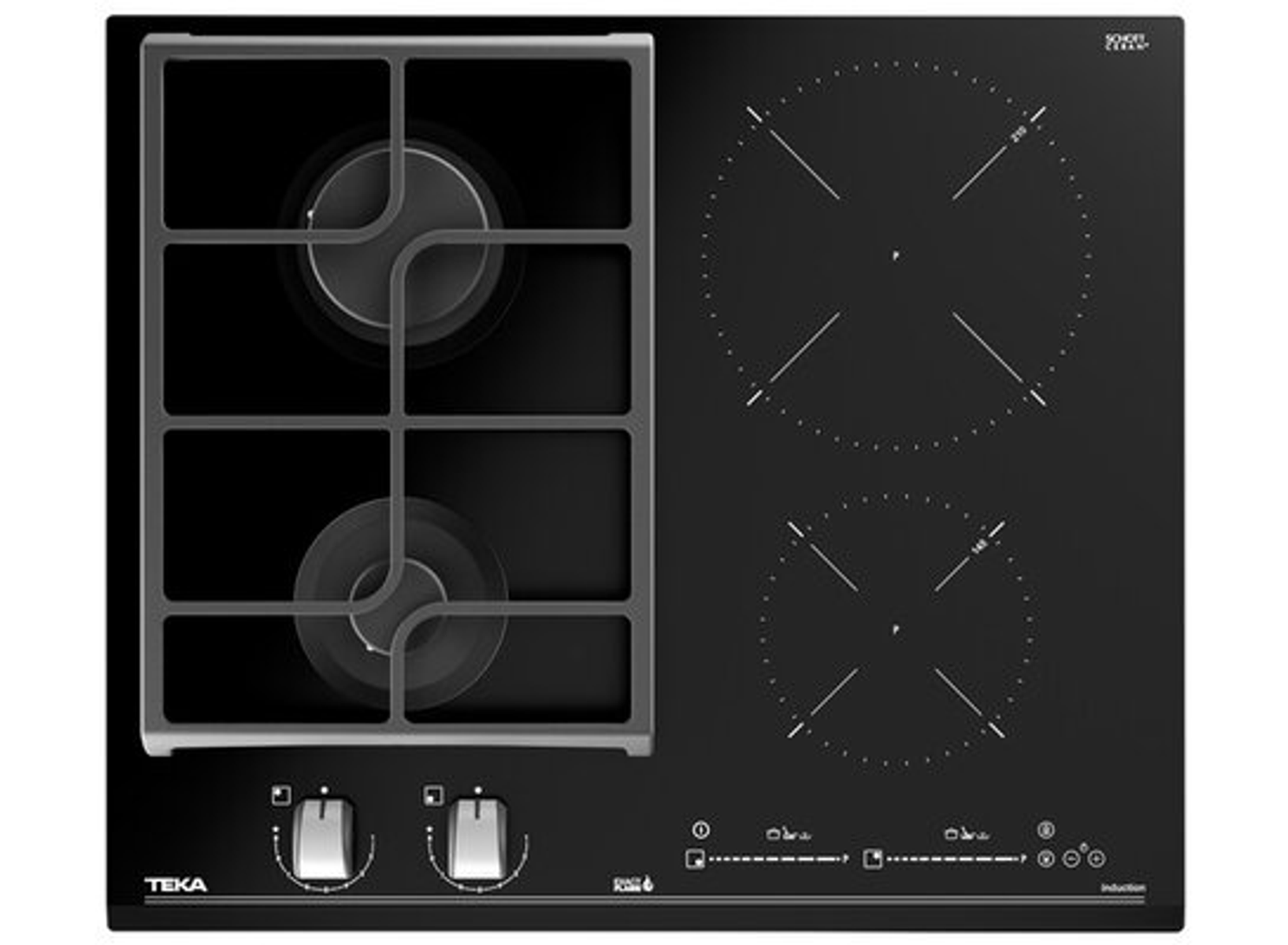 TEKA JZC 64322 ABC BK (E4) Gasherd (50 cm breit, 4 Kochfelder) | MediaMarkt