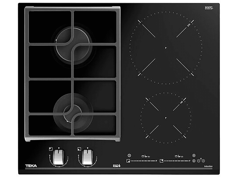 TEKA JZC 64322 ABC BK (E4) Gasherd (50 cm breit, 4 Kochfelder) | MediaMarkt