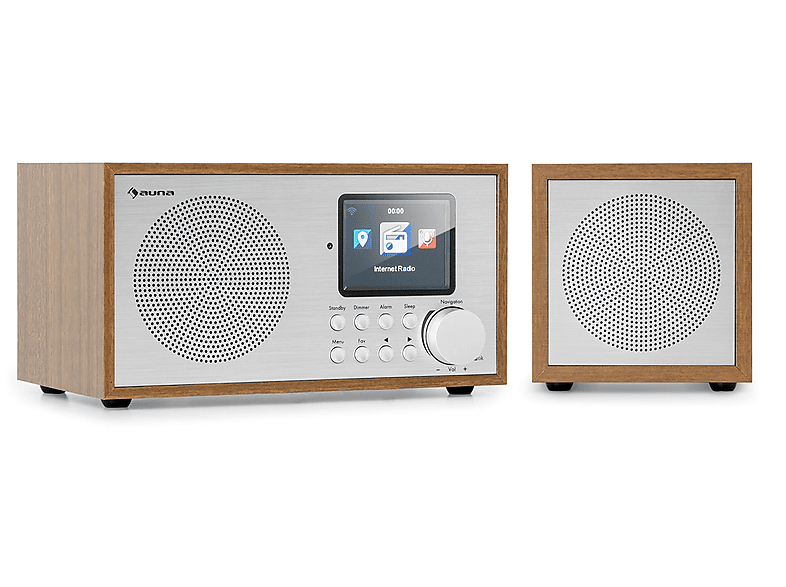 AUNA Silver/Black Star Mini Internetradio, Internet Radio, Ulme | MediaMarkt