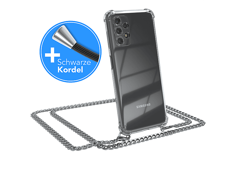 EAZY CASE Handykette Metall + extra Kordel Schwarz, Umhängetasche ...