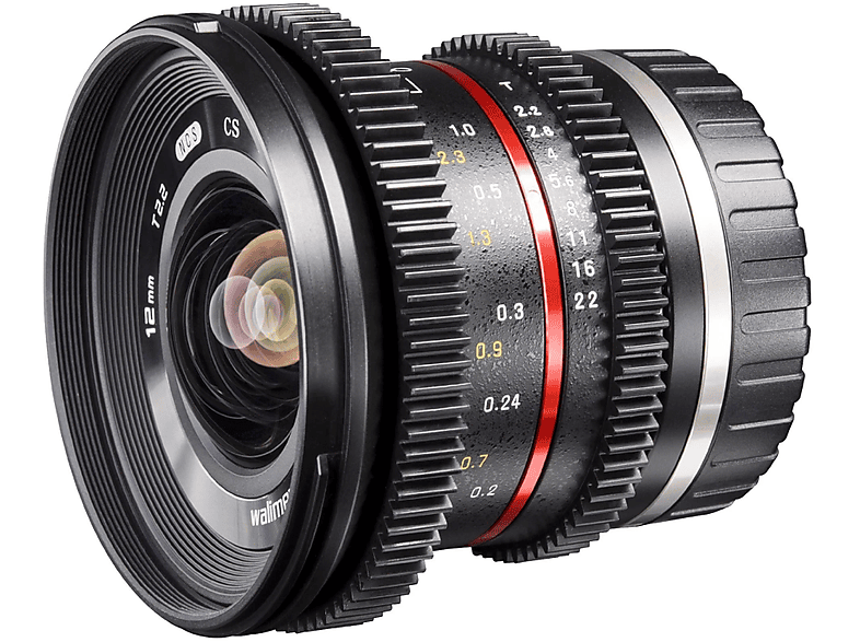 WALIMEX 20161 12 mm f/22 - 2.2 (Objektiv für Sony E-Mount, Schwarz ...