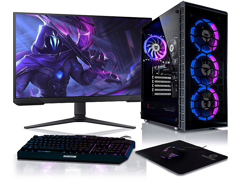 BEASTCOM Q3 | Essential Gaming PC | Komplett-Set, Windows 11 Pro (64 ...