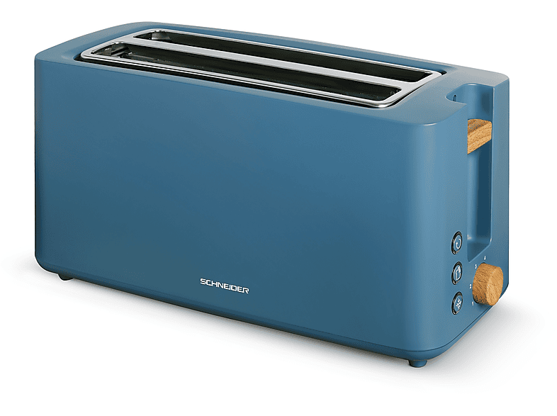 SCHNEIDER SCTON2LBL Langschlitz-Toaster Blue (1550 Watt, Schlitze: 2 ...